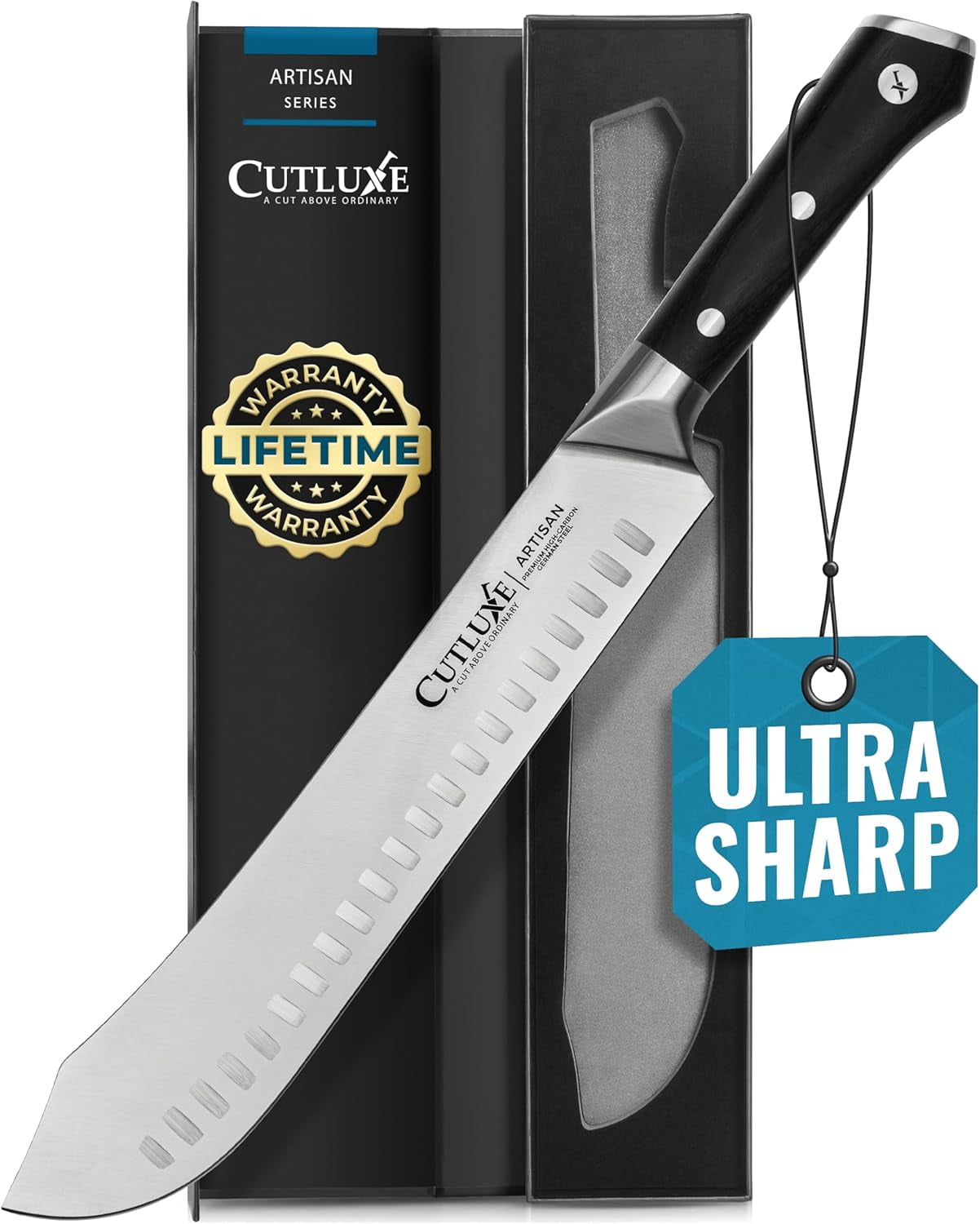 Butcher Knife – 10″ Bullnose Carving Knife, Ford High Carbon rman Steel ...