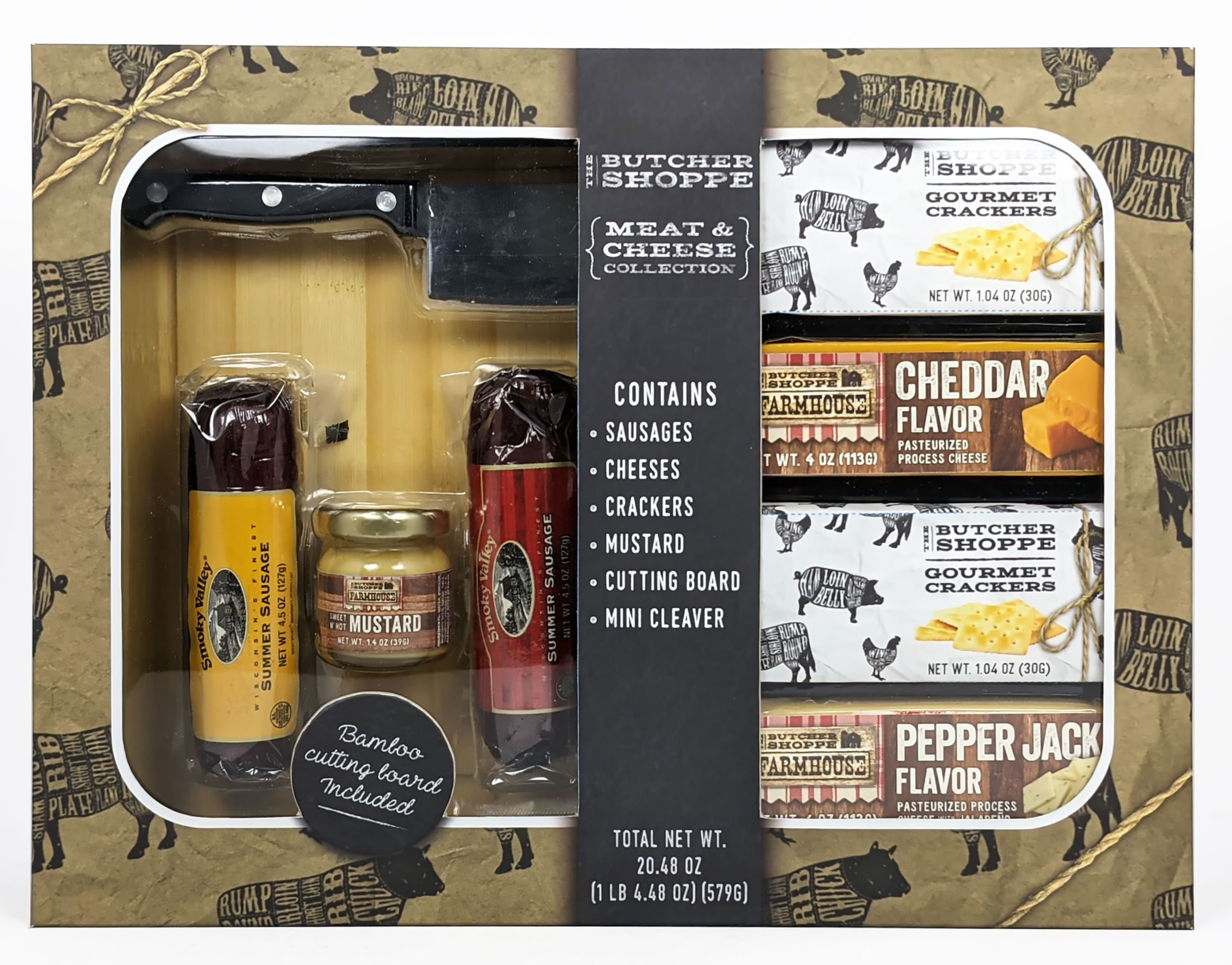 Butcher Shoppe Premium Sausage Gift includes an assortment of food and ...