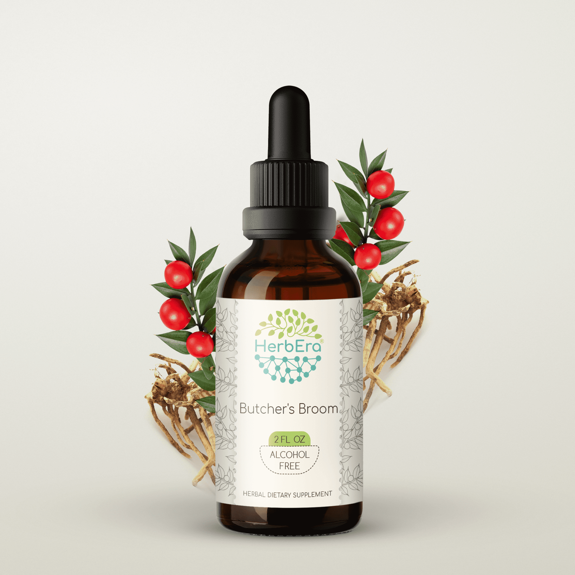 Butcher's Broom Alcohol-FREE Herbal Extract Tincture, Super ...