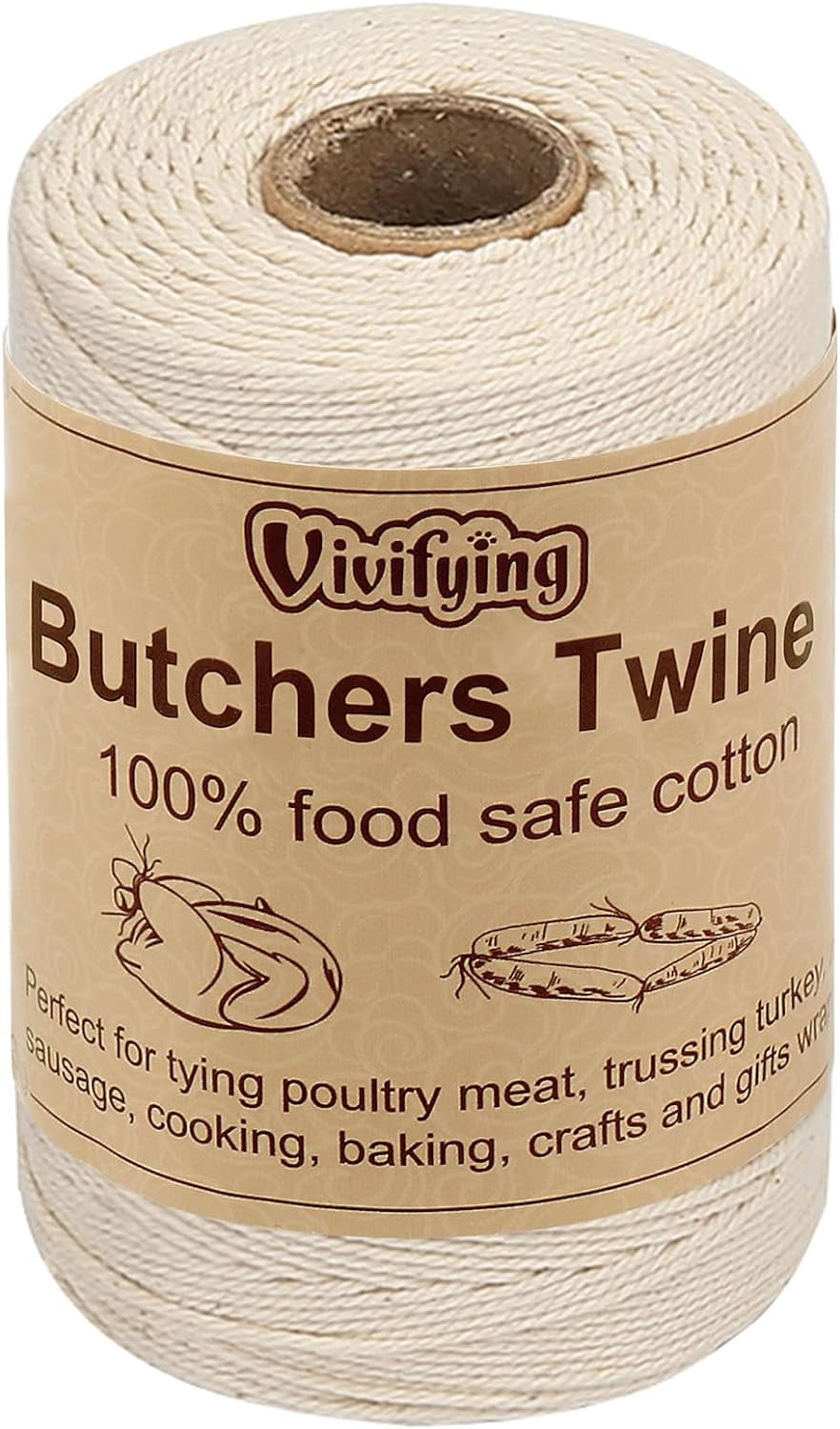 Butchers Twine, 656 Feet 3Ply Food Safe Cotton Bakers Twine String for ...