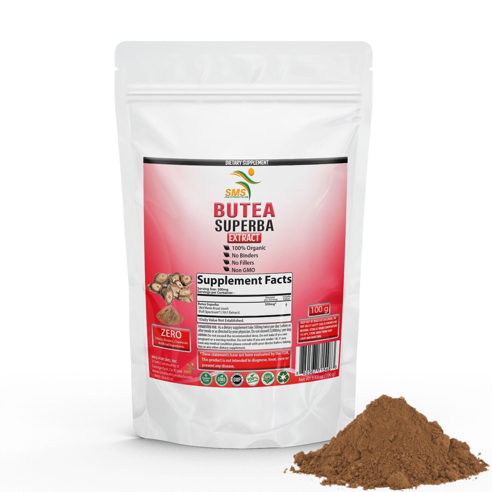 Butea Superba Extract Powder 10:1 High quality 100% Organic Red Kwoa ...