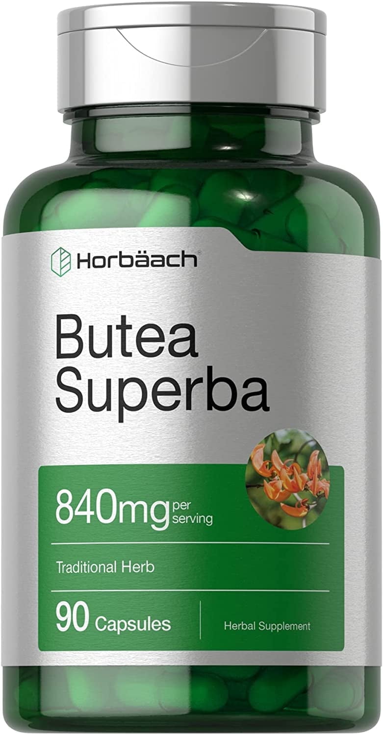 Horbaach Butea Superba Root 840mg Capsules for Men, Fast-Release ...