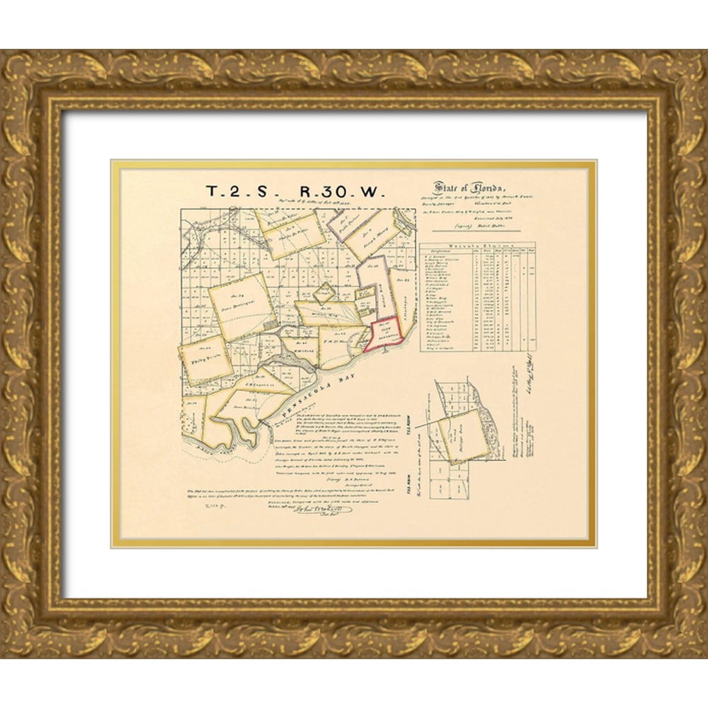 Butler 14x12 Gold Ornate Wood Framed with Double Matting Museum Art ...