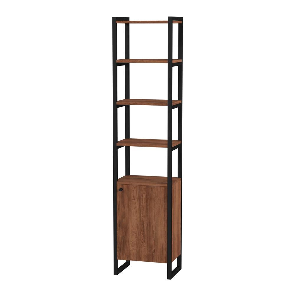 Butler Drake 73" Narrow Walnut Bookcase With Storage - Walmart.com