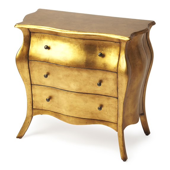 Butler Francine Gold Leaf Bombe Chest - Walmart.com