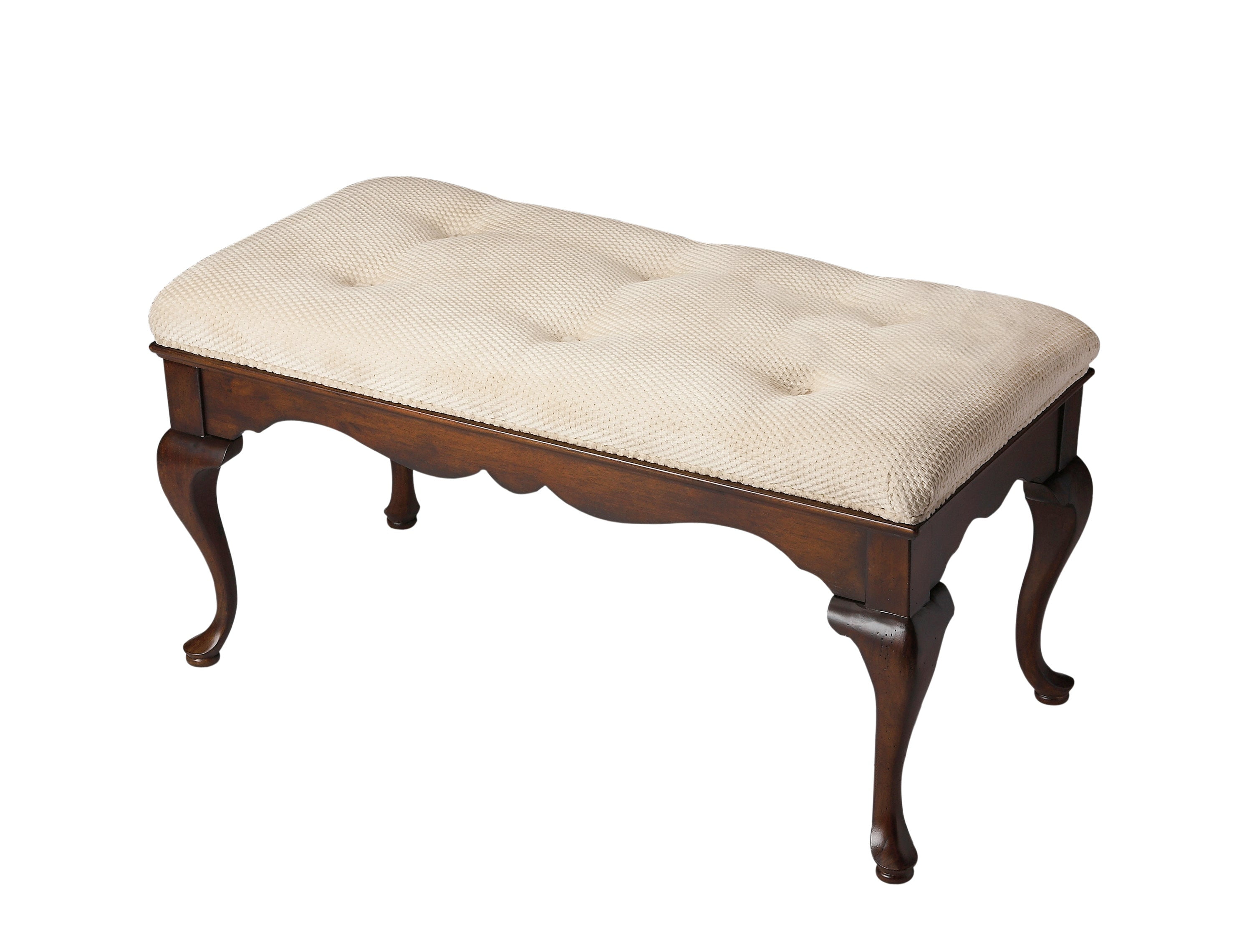 Butler Specialty Traditional Tufted Bench In Plantation Cherry ...