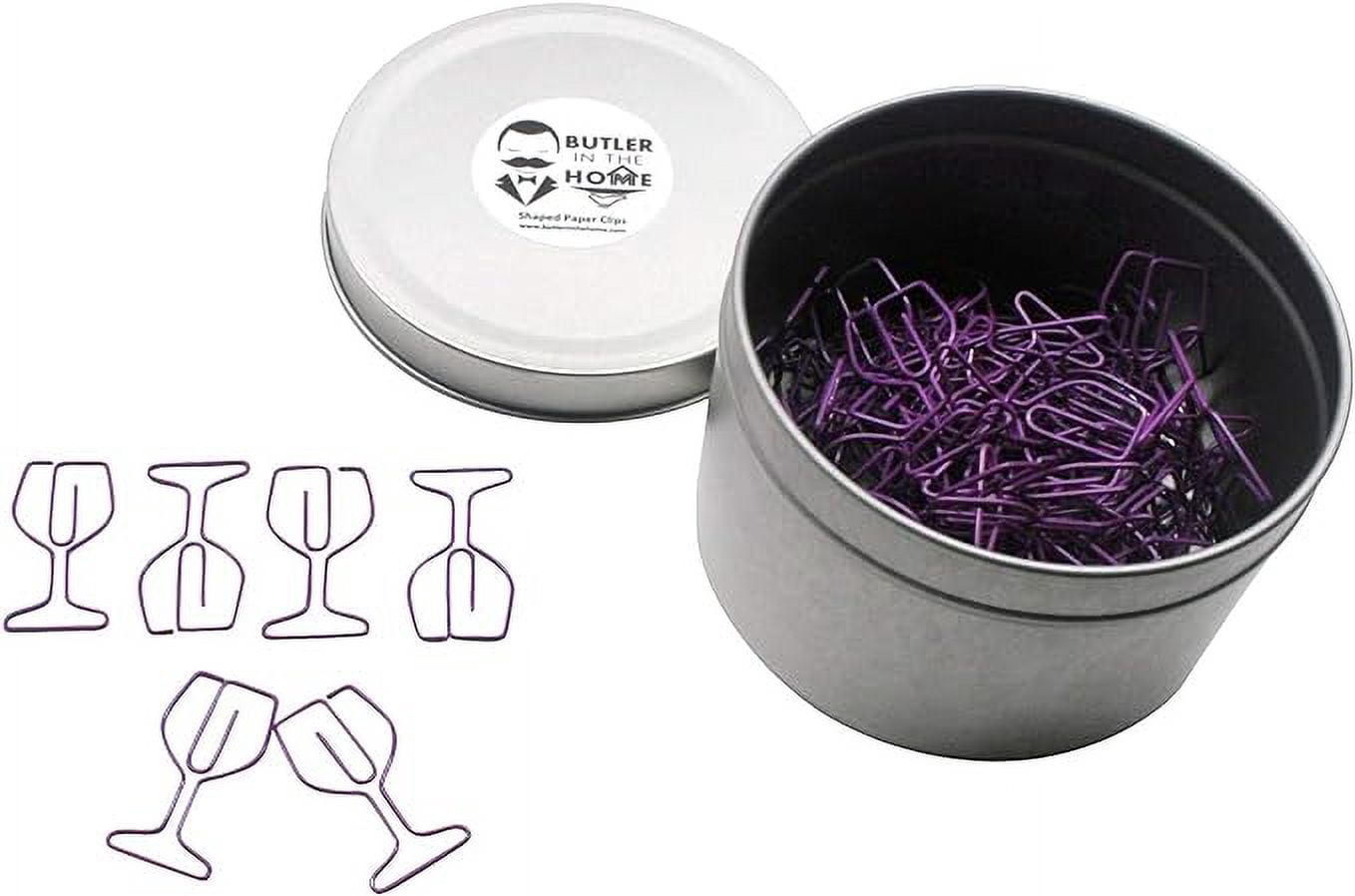 Butler in the Home 100 Count Wine Glass Shaped Paper Clips Great for ...
