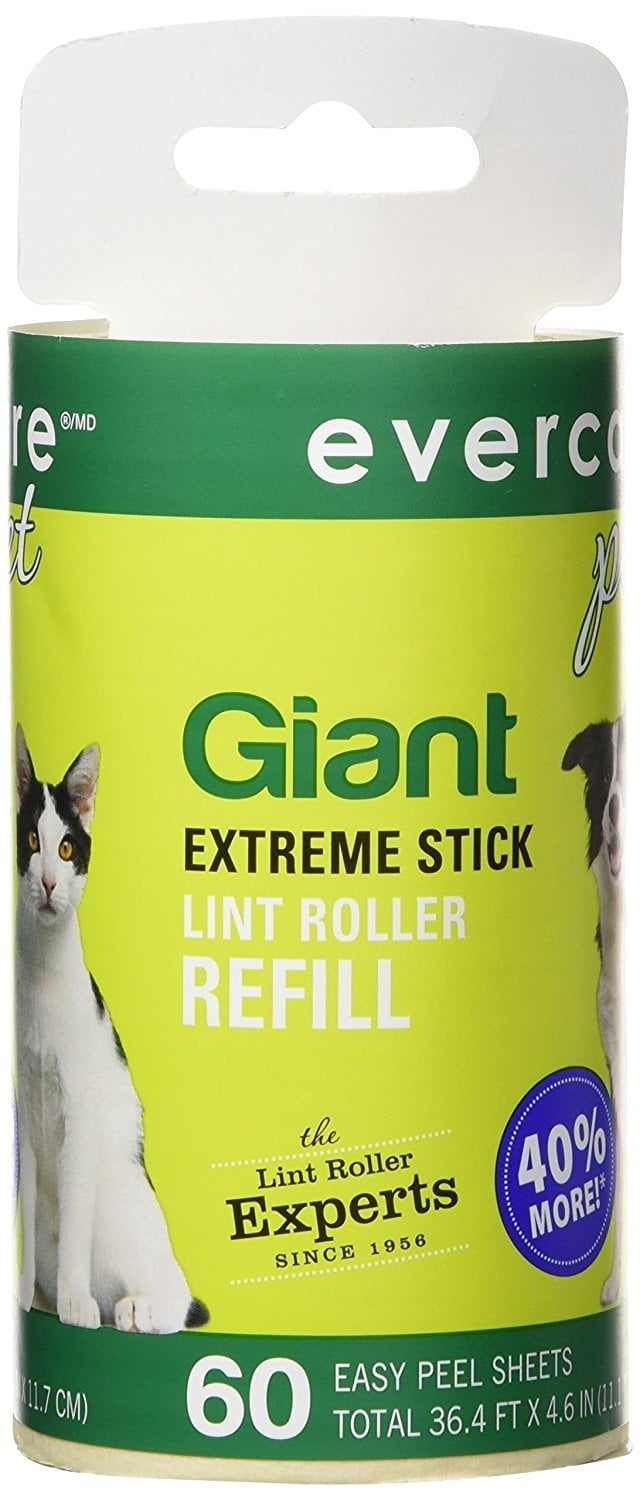 Butler Home Products Evercare Giant Pet Hair and Lint Roller Refill, 60 ...