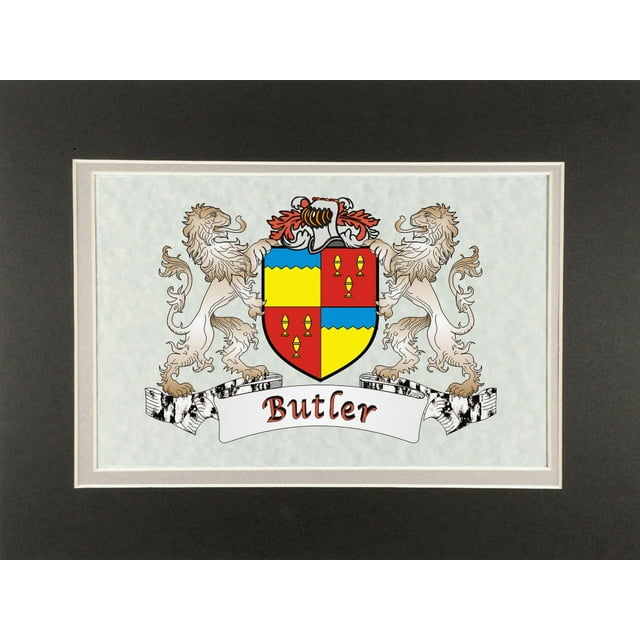 Butler Irish Coat of Arms Print - Frameable 9" x 12" - Walmart.com