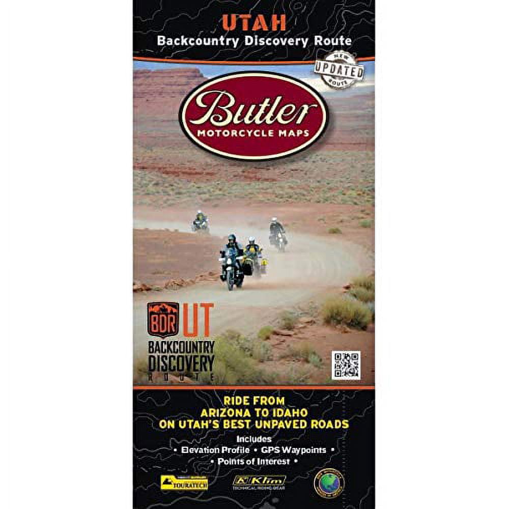 Butler Motorcycle Maps Utah Backcountry Discover Route: Dual Sport Map ...
