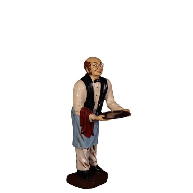 Butler Old Man Prop Restaurant Decor Resin Statue - Walmart Business ...