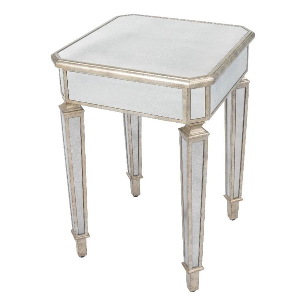 Butler Specialty Company Silver Mirrored Accent Table for Living Room ...