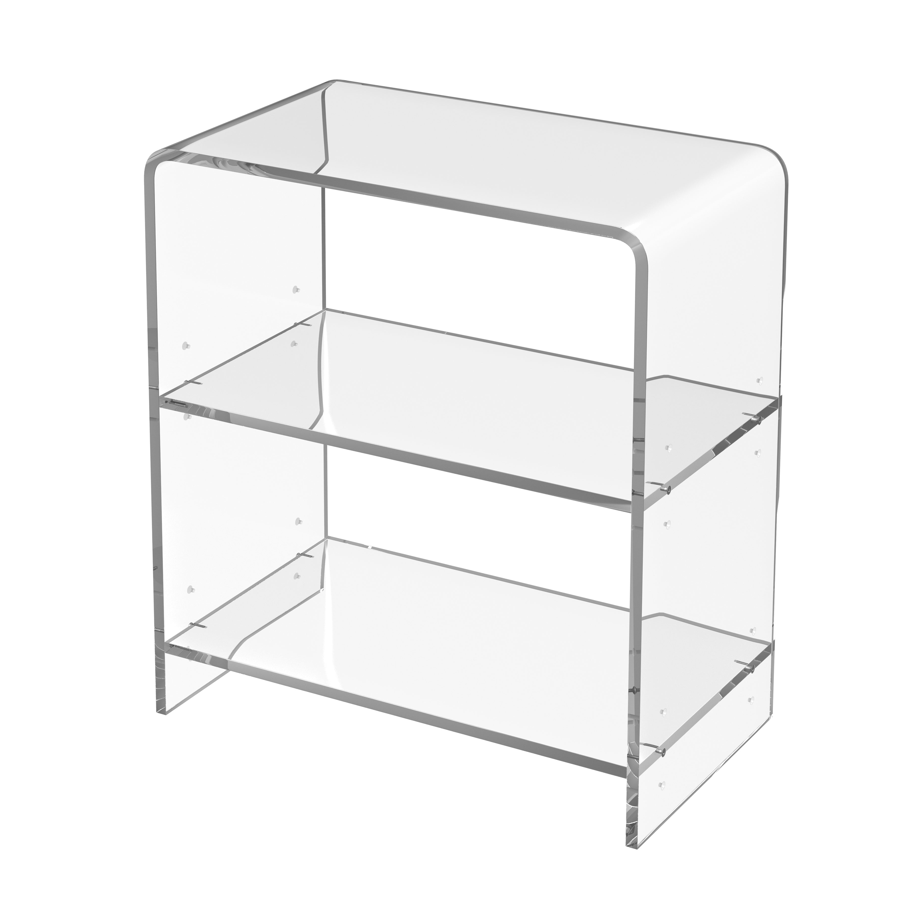 Butler Specialty Company Crystal Clear 2 Shelf Acrylic Bookcase - Clear ...