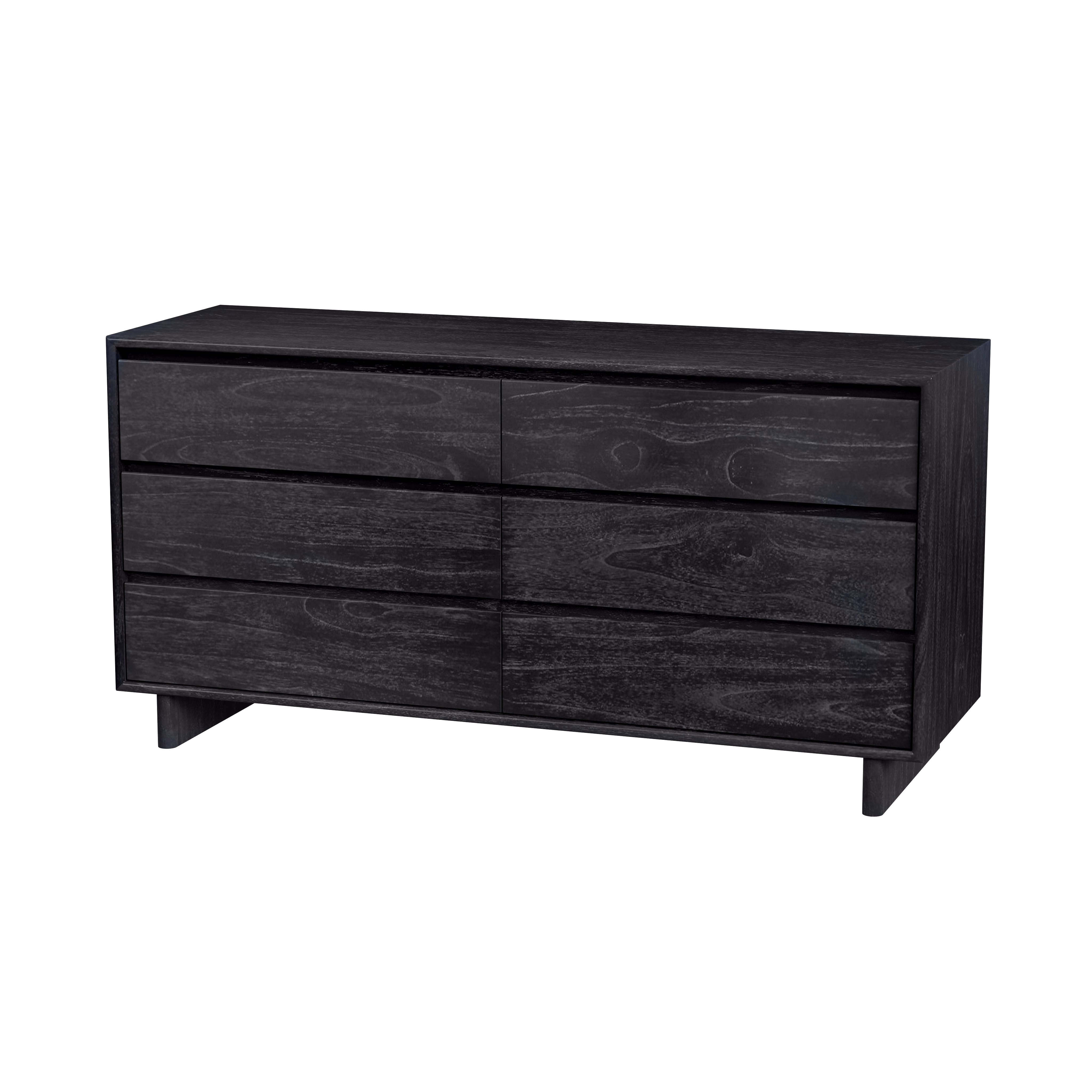 Butler Specialty Company Halmstad Wood Panel 6 Drawer Dresser - Black ...