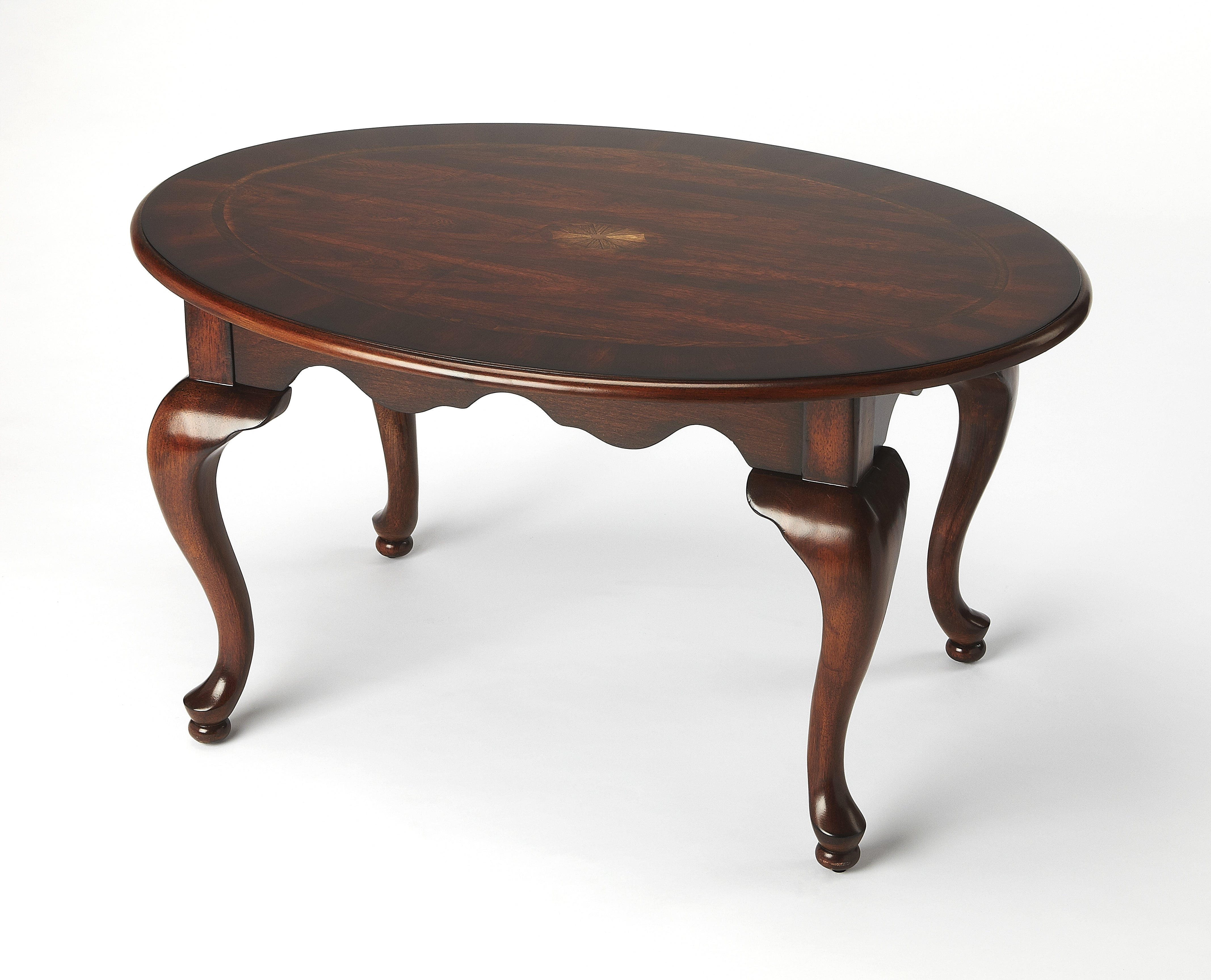 Butler Specialty Company Oval Cocktail Table In Cherry - Walmart.com