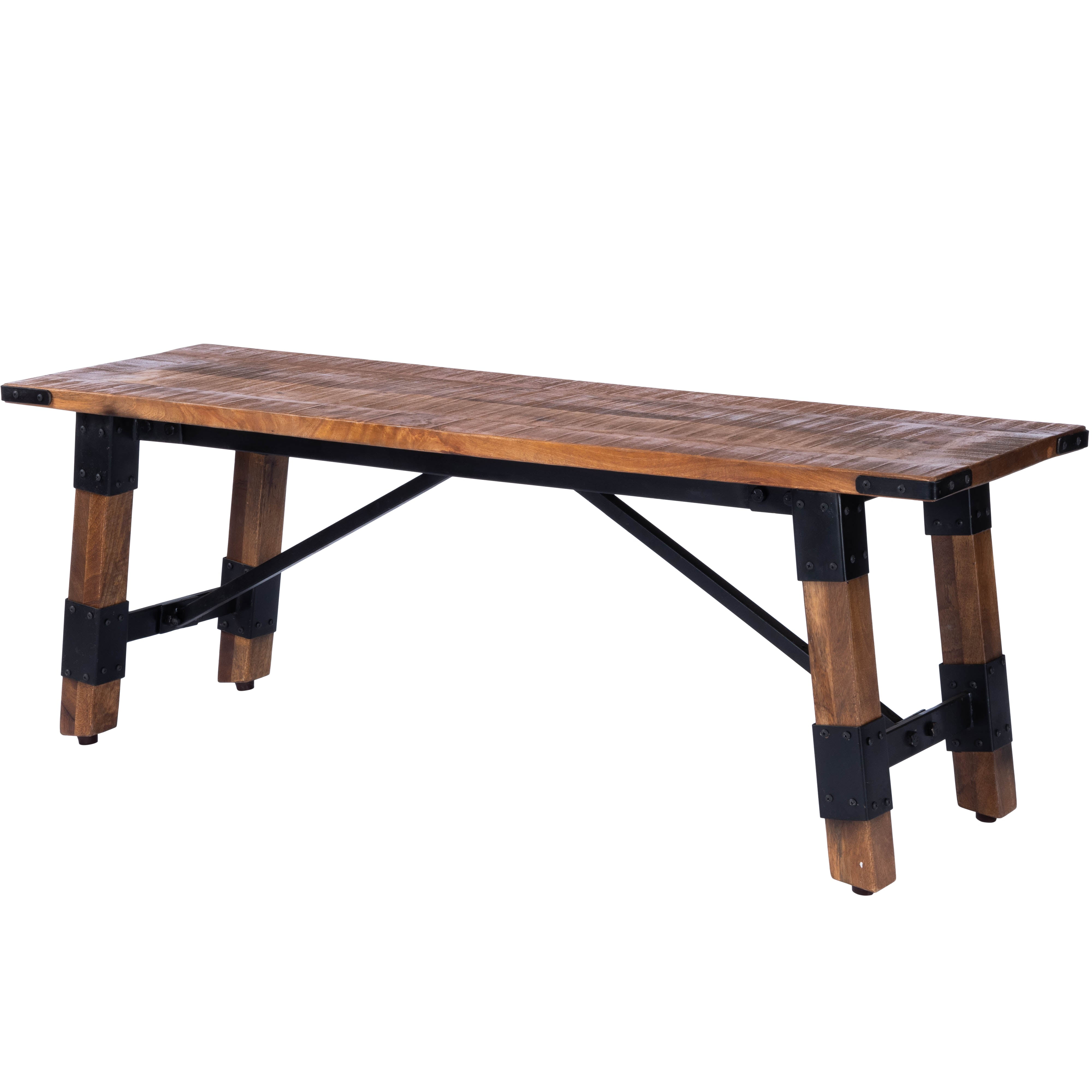 Butler Specialty Masterson Industrial Wood & Metal Bench in Beige ...