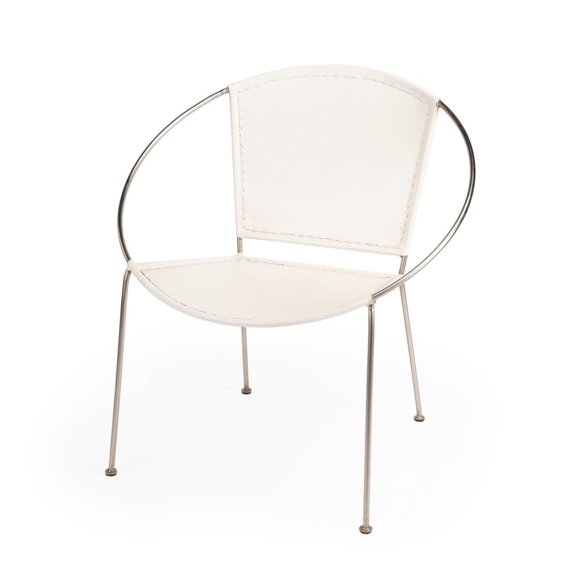 Butler Specialty Milo White Leather Accent Chair - Walmart.com