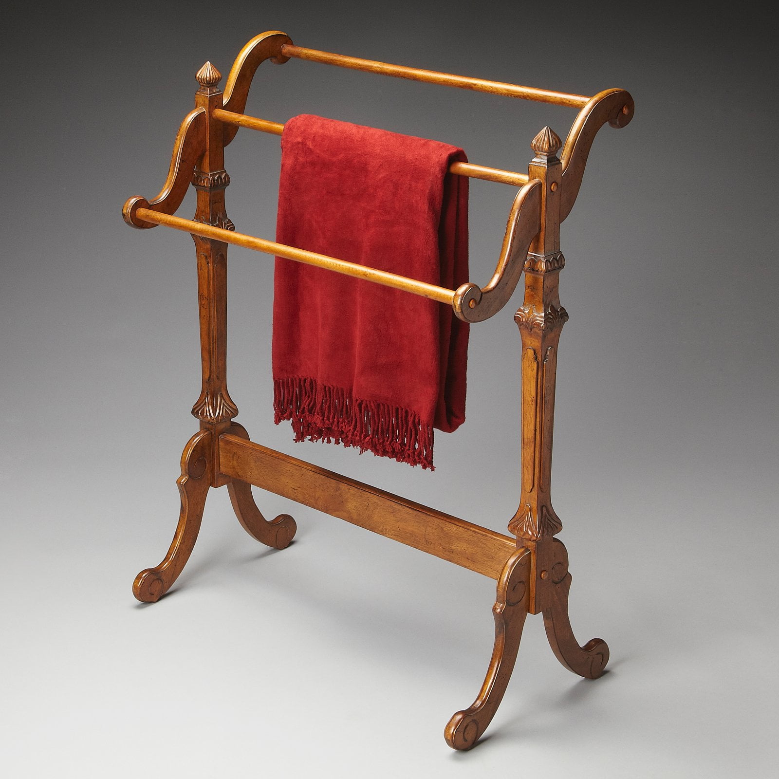 Butler Specialty Newhouse Blanket Stand in Vintage Oak - Walmart.com