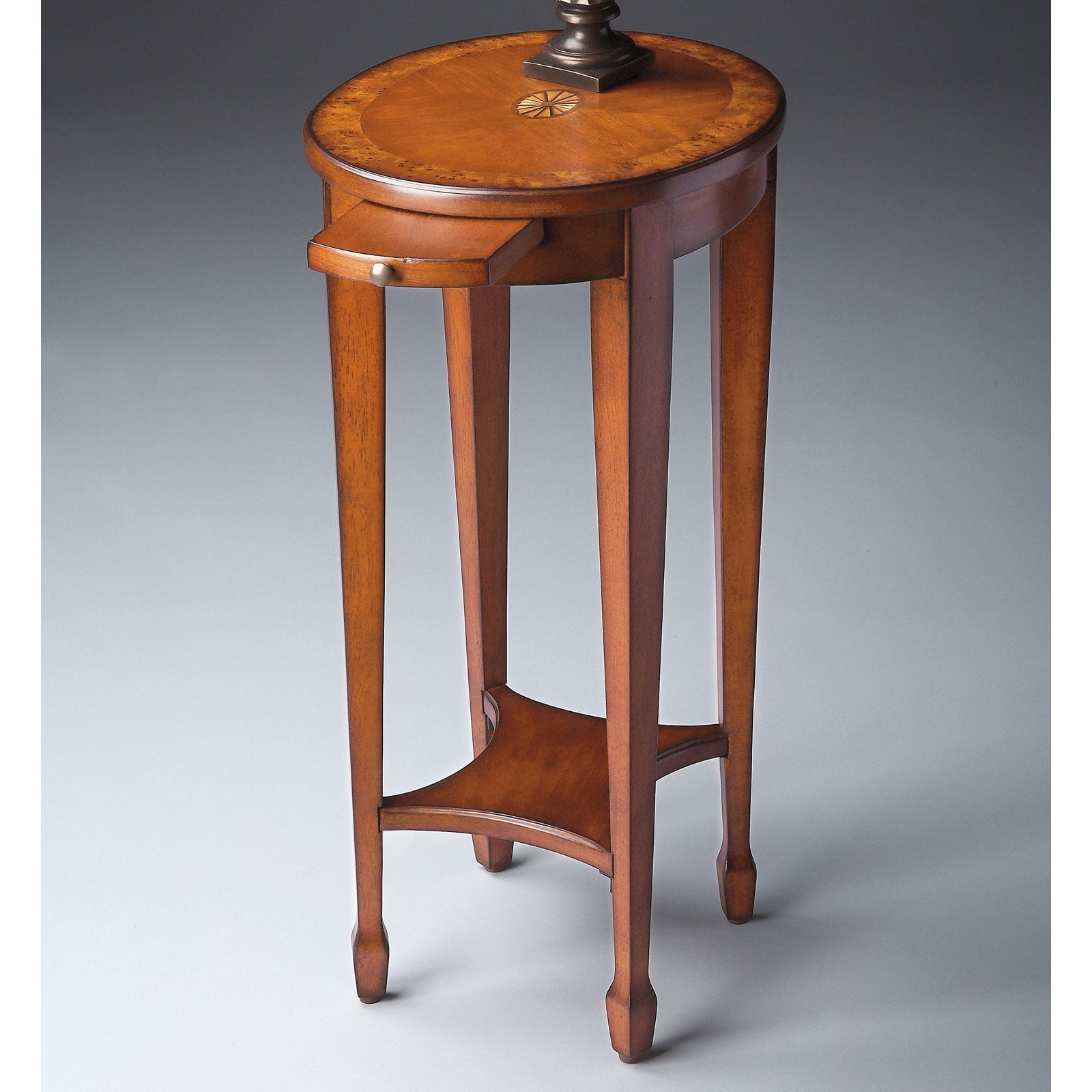 Butler Specialty Traditional Round Accent Table in Olive Ash Burl ...