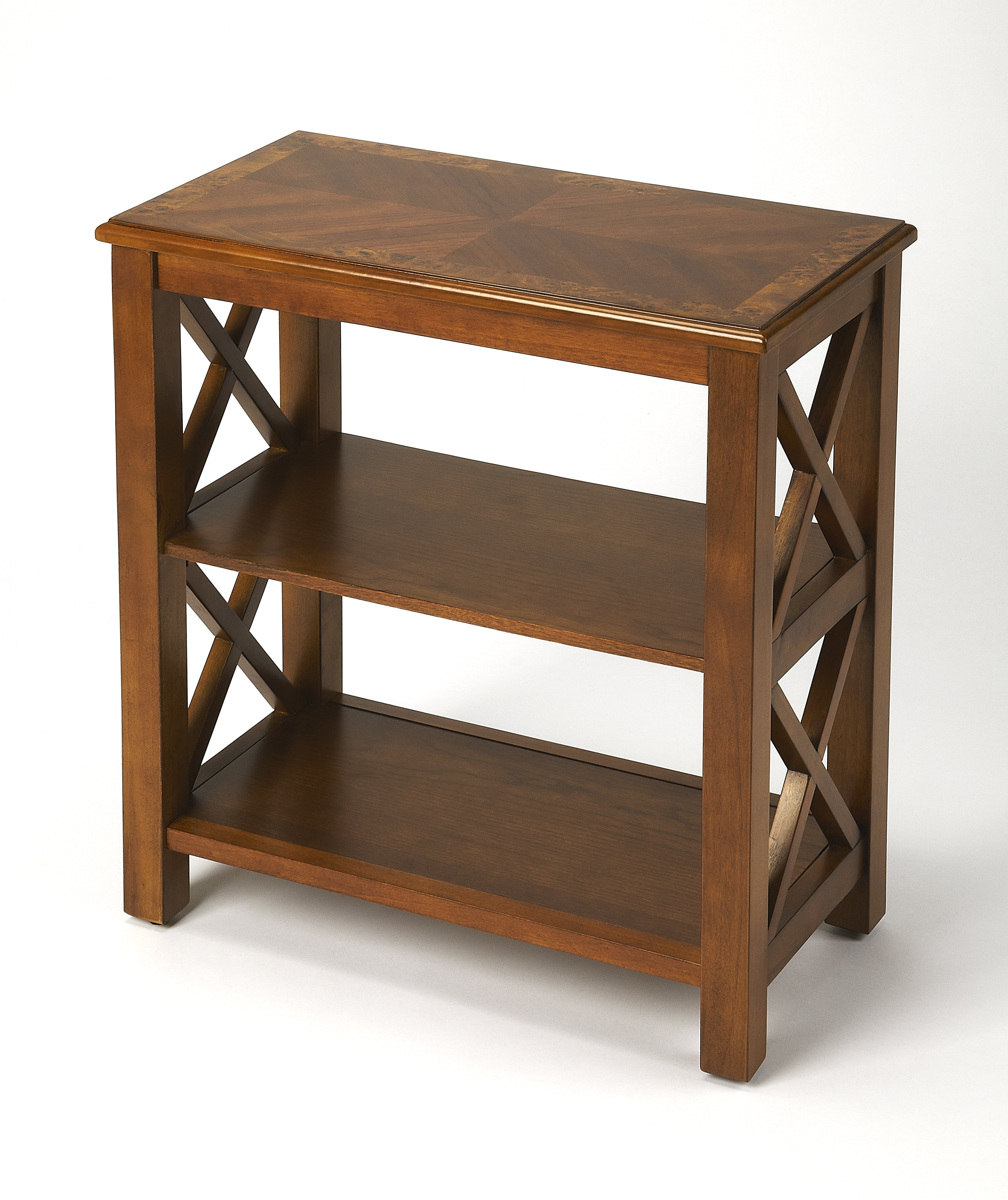 Butler Vance Olive Ash Burl Bookcase - Walmart.com