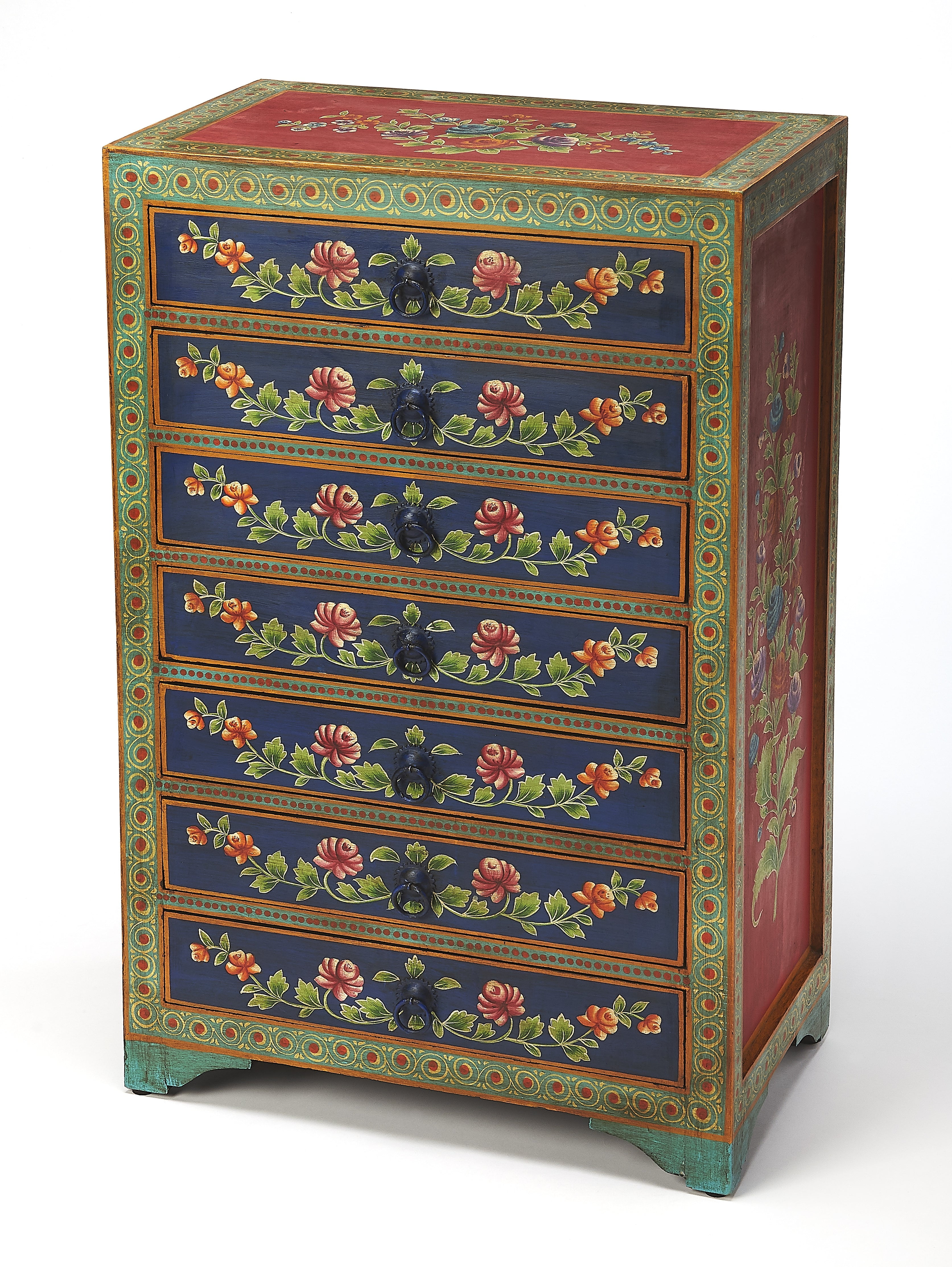 Butler Specialty Zara Hand Painted Chest In Brown - Walmart.com
