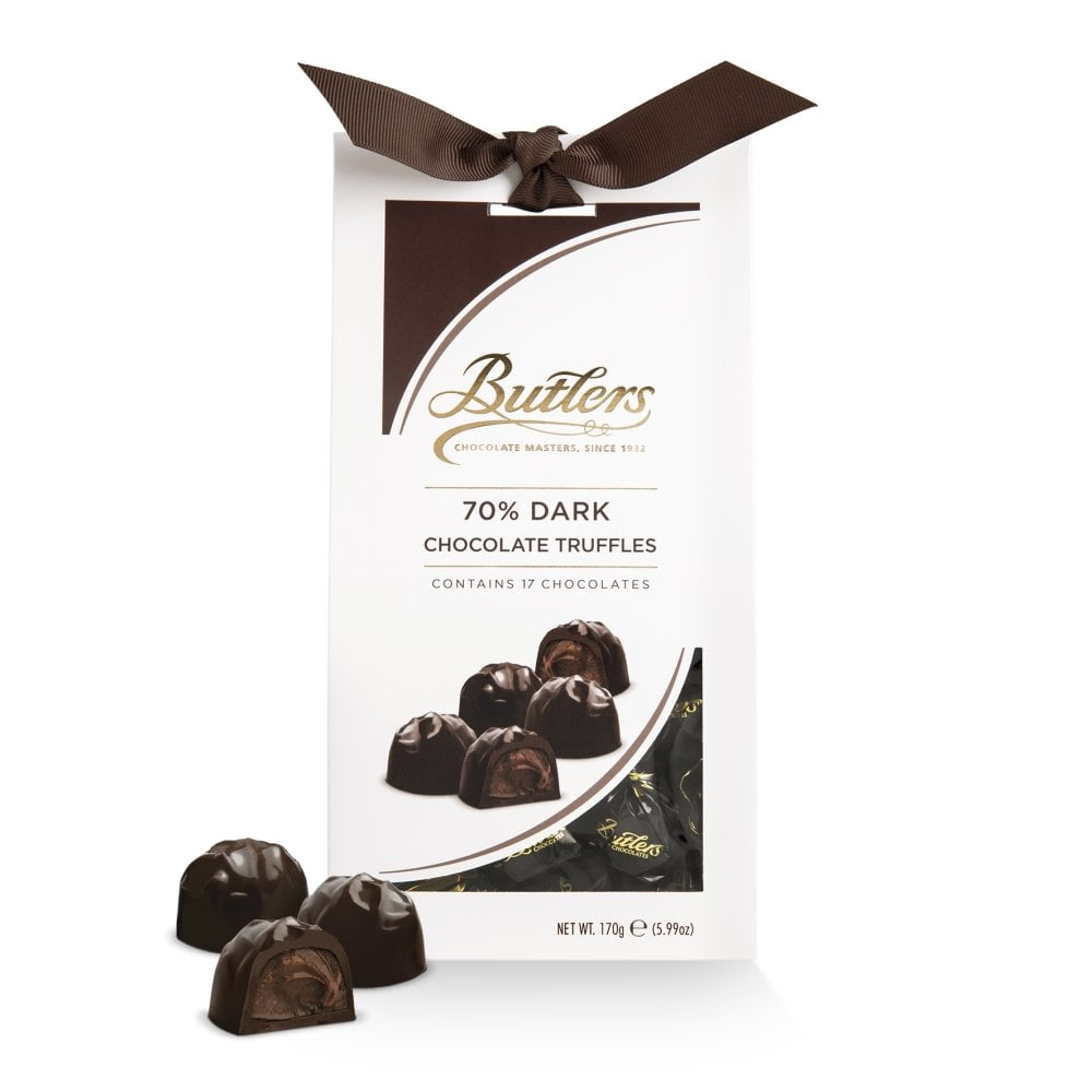 Butlers 70% Dark Chocolate Truffles Gift Box, 17 Handmade Chocolates ...