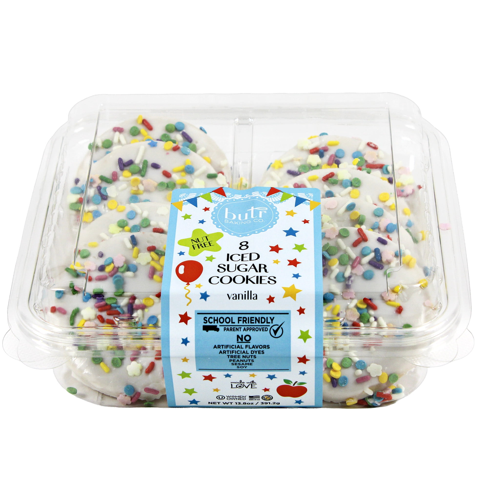 Butr Baking Co. All-Natural Star Party Cookies, Baked, 8 Count ...
