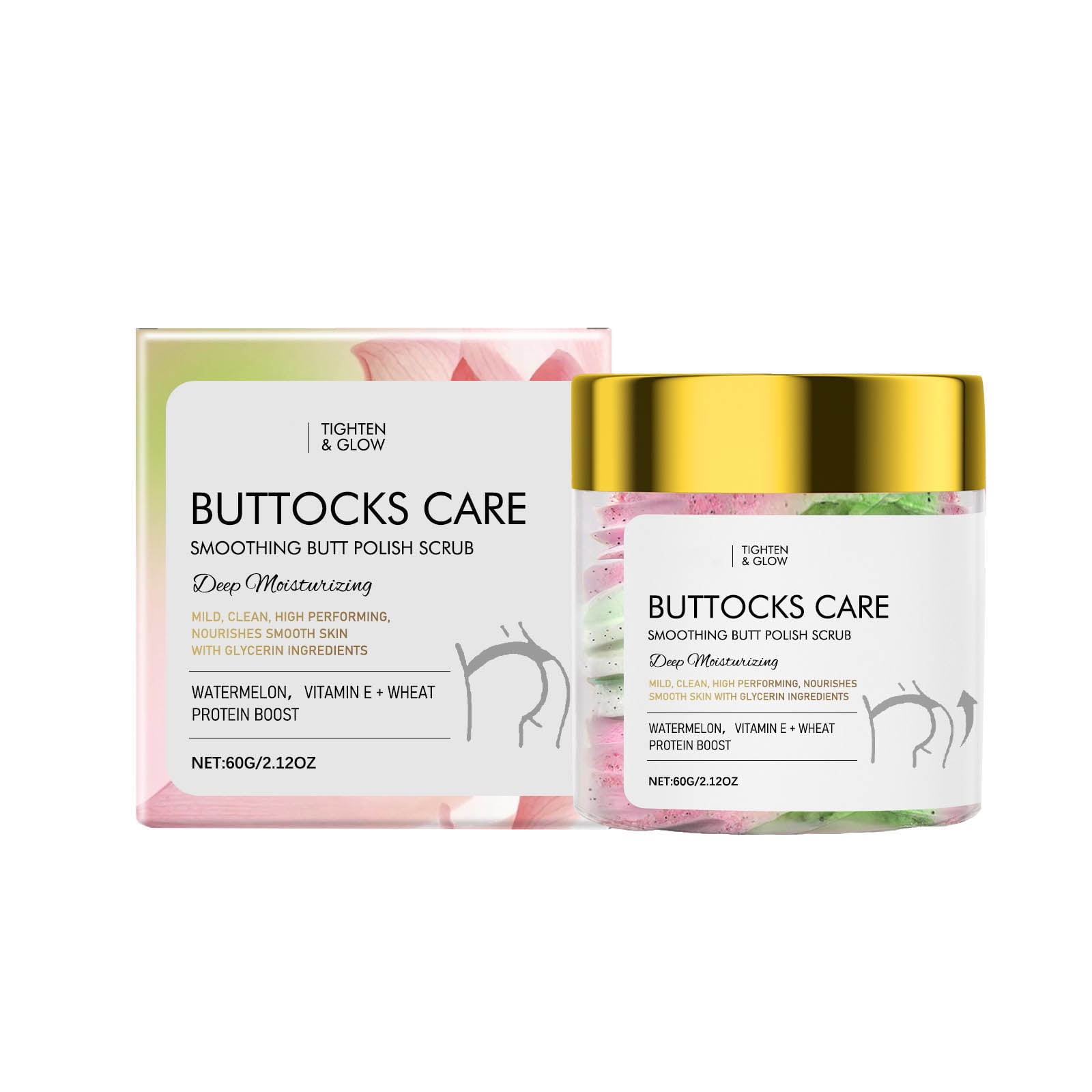 Butt Firming Cream Tighten Skin Reduce Stretch Marks Vitamin E Wheat ...