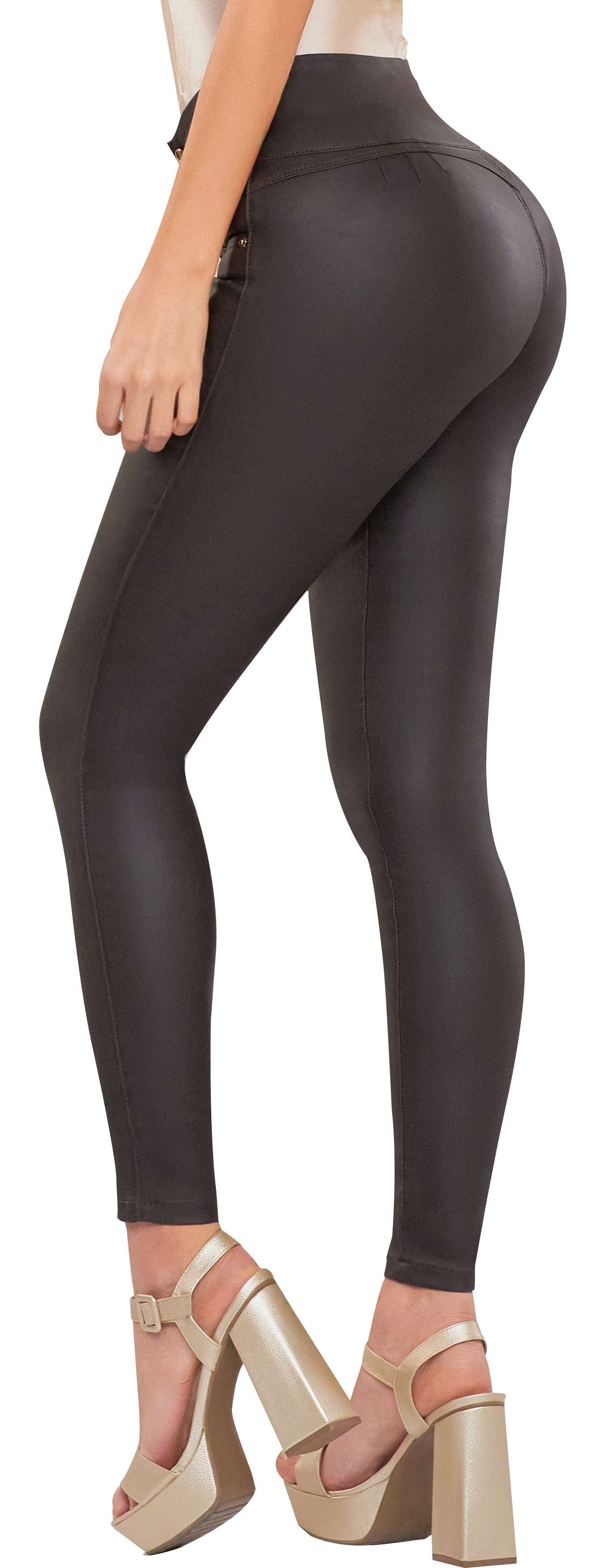 Butt Lifter Women Colombian Jeans Leather Effect Push Up Pantalones ...