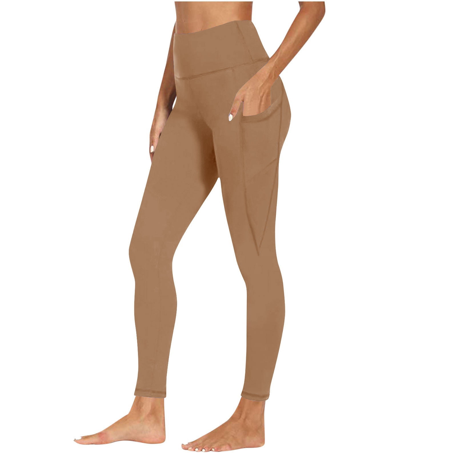 Butt Lifting Leggings For Women Solid Color With Pockets Yoga Pants ...