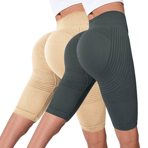 Butt Lifting Seamless Shorts for Women High Waist Tummy Control Workout ...