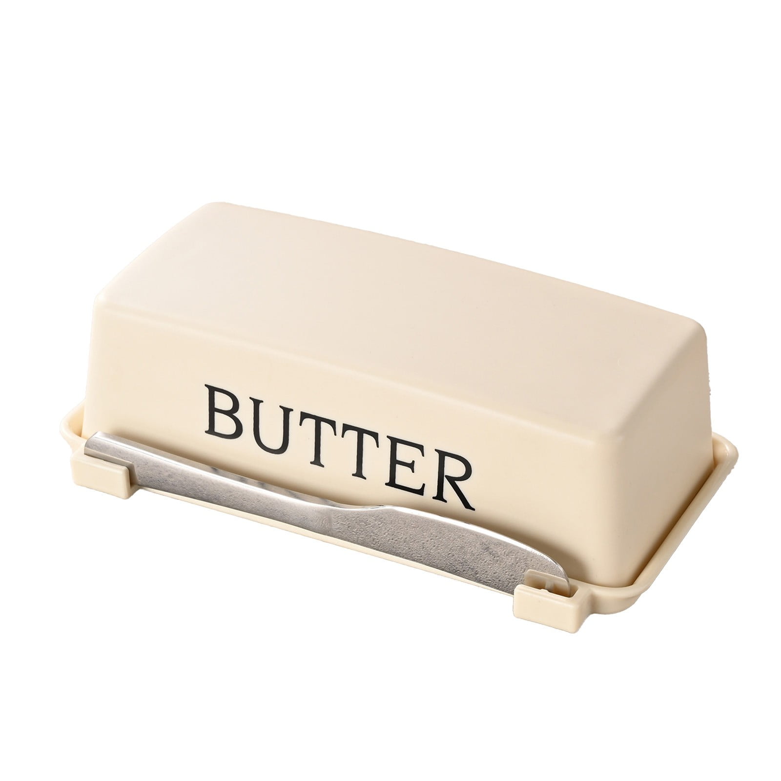 Butter Box Off White |Butter Box*1 Stainless Butter Spatula*1 |Butter ...