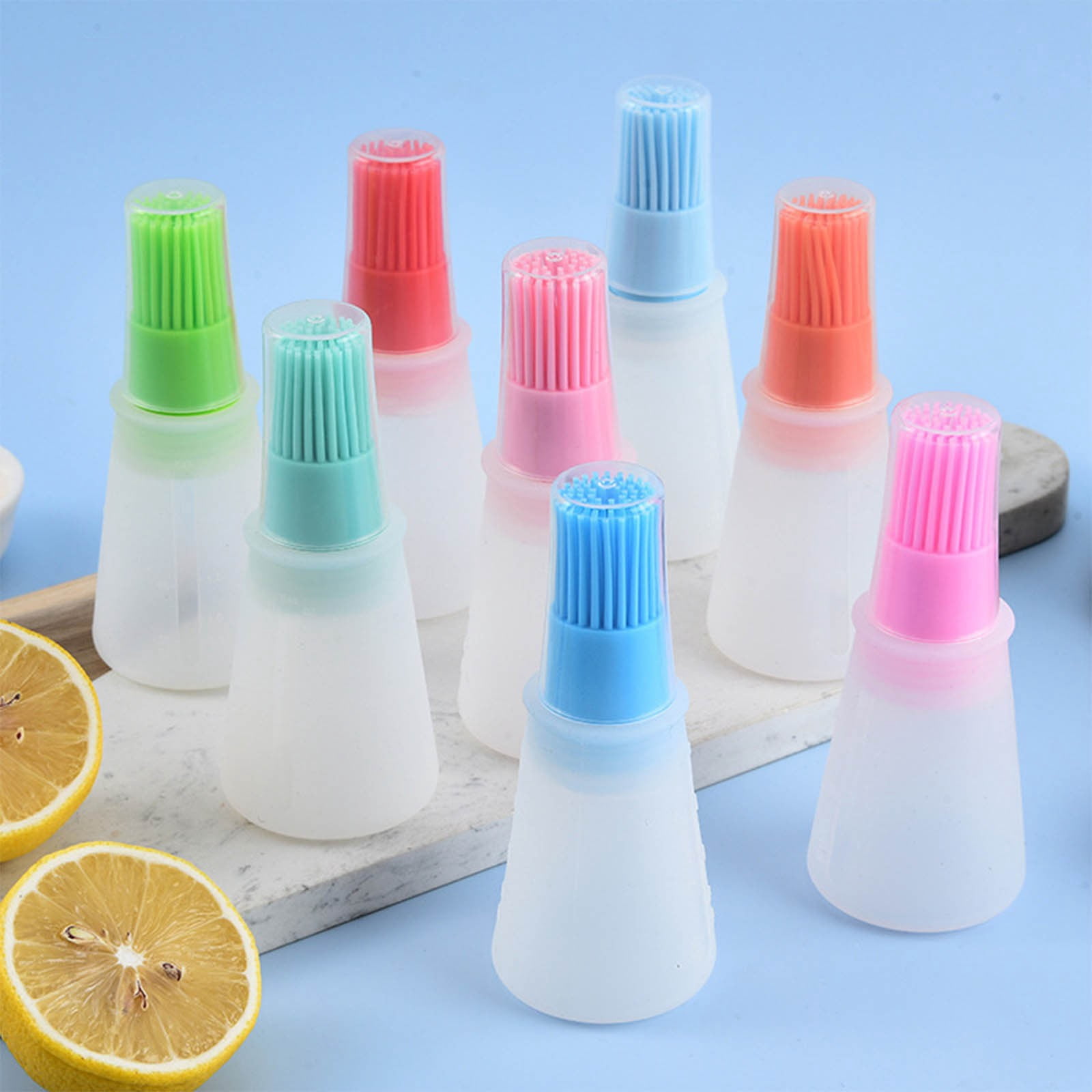 Butter Brush Silicone Oil Bottle Brush with Lid Bbq Basting Brushes ...