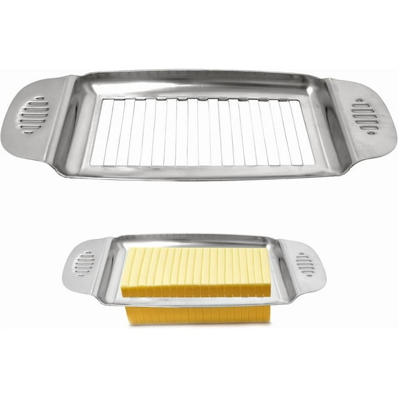 Butter & Cheese Slicer Cutter, Stainless Steel Wire Cheese Slicer, Safe ...