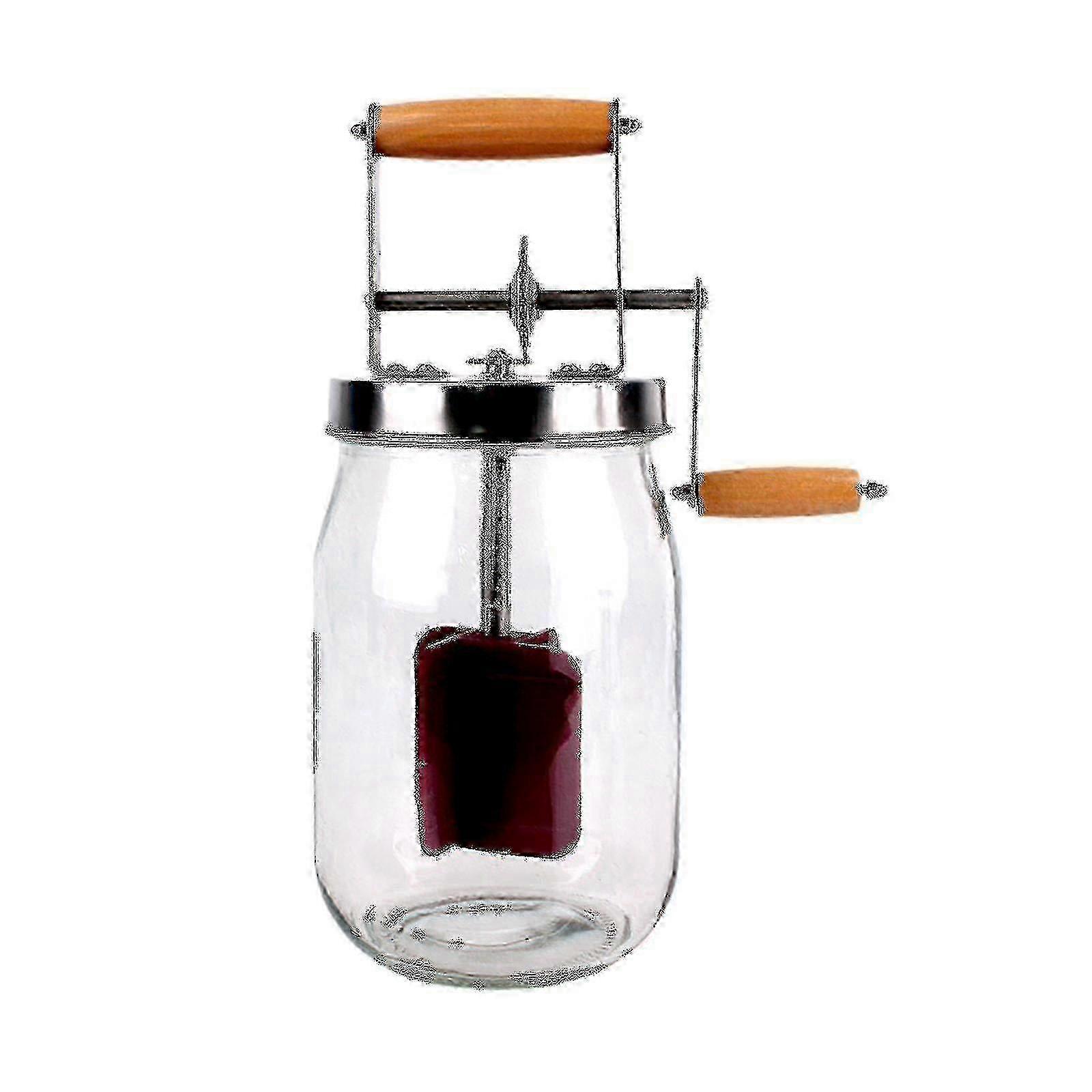 Butter Churner Clear Glass Silic Home Butter Maker With New(1000ml ...