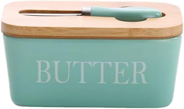 Butter Churner Hand Crank Mason Jar Countertop Ceramic Butter Container ...