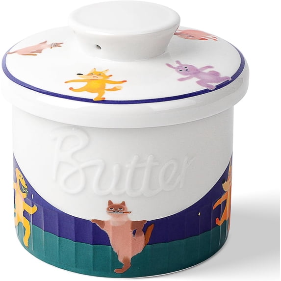 Butter Crock for Counter With Water Line, On Demand Spreadable Butter ...