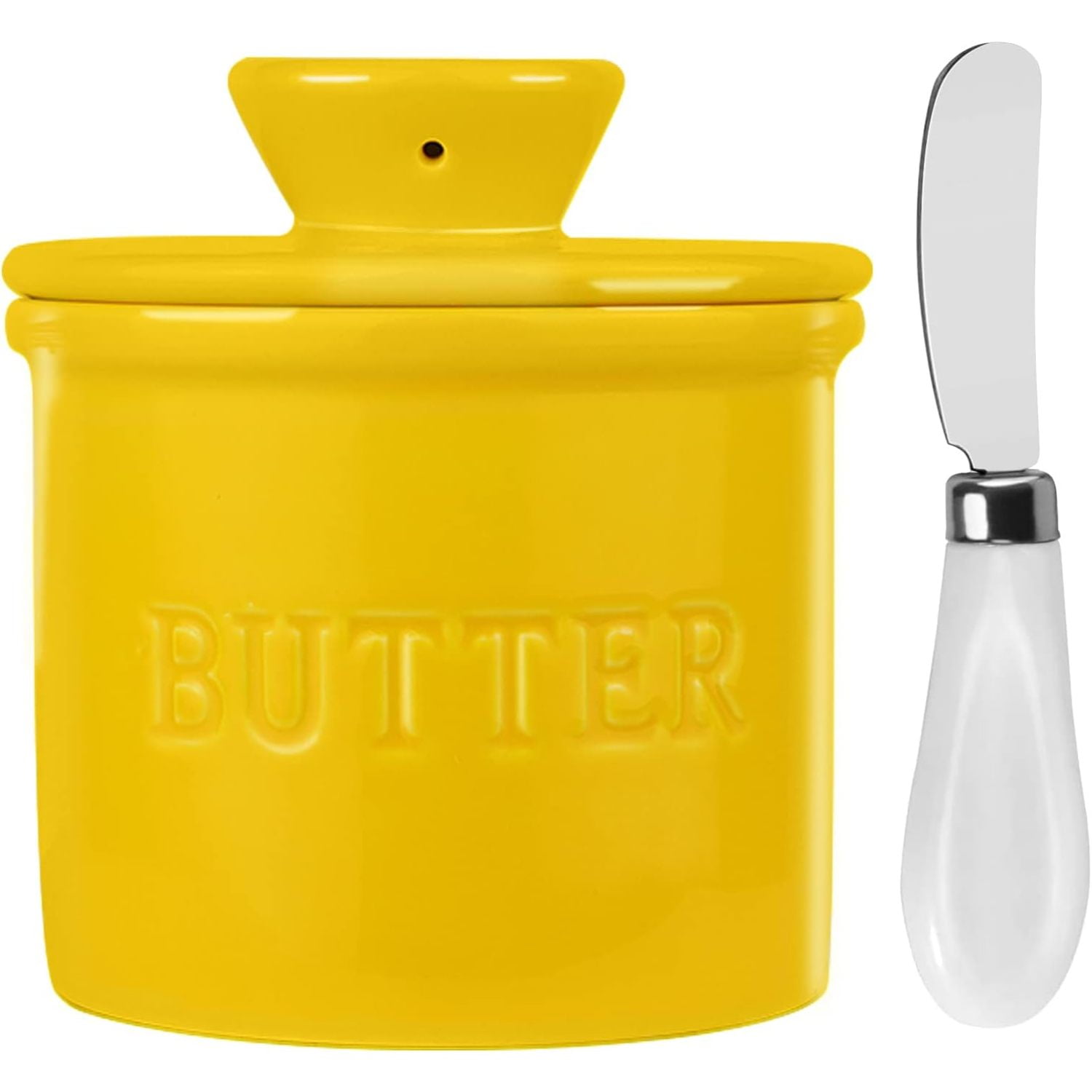 Butter Crock, French Butter Dish for Spreadable Soft Butter, No More ...