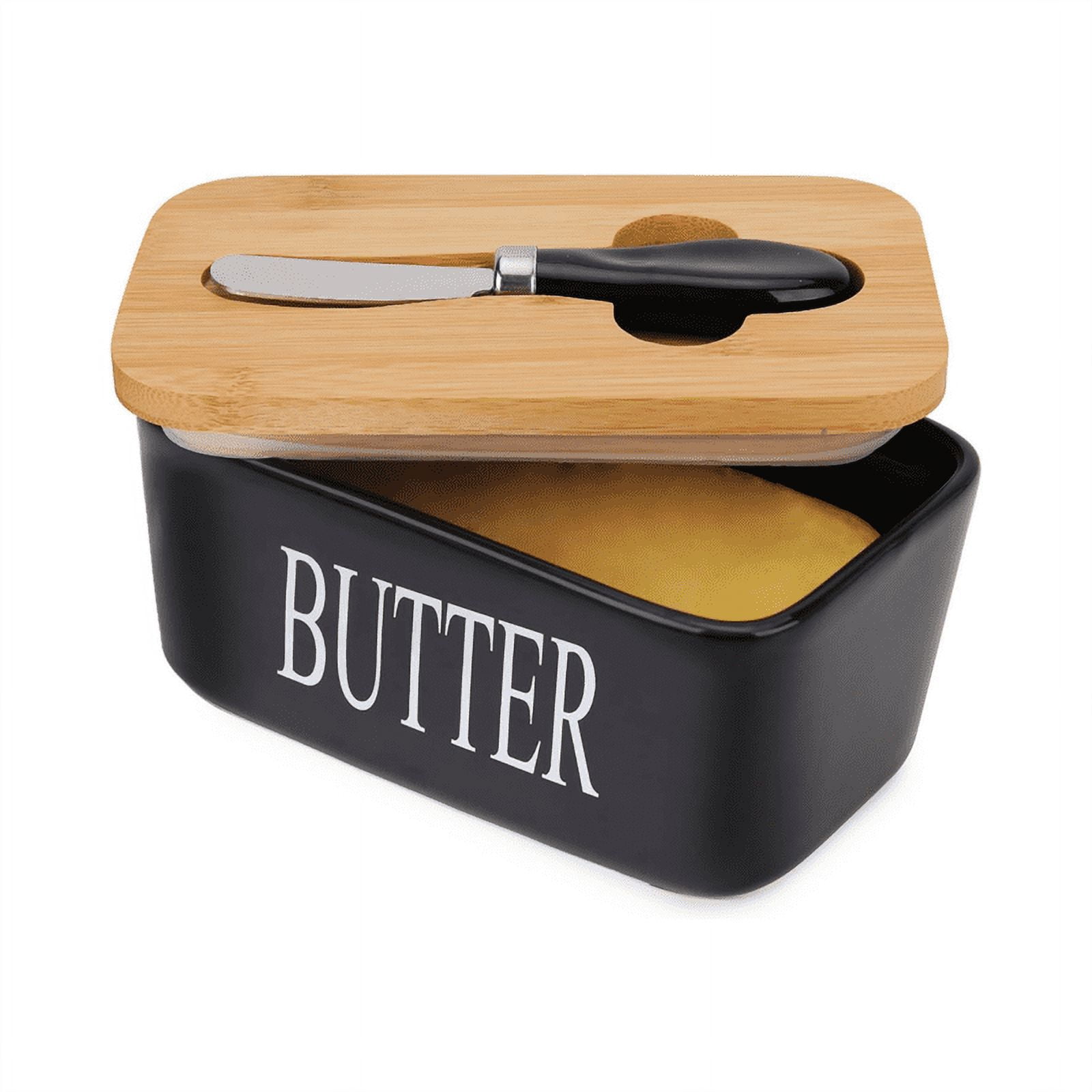 Butter Dish with Lid 600ML, Dingrich Large Ceramic Butter Dish with ...