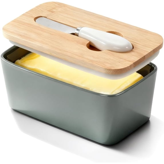 Butter Dish with Lid: Butter Dish for Countertop - Ceramic Butter ...