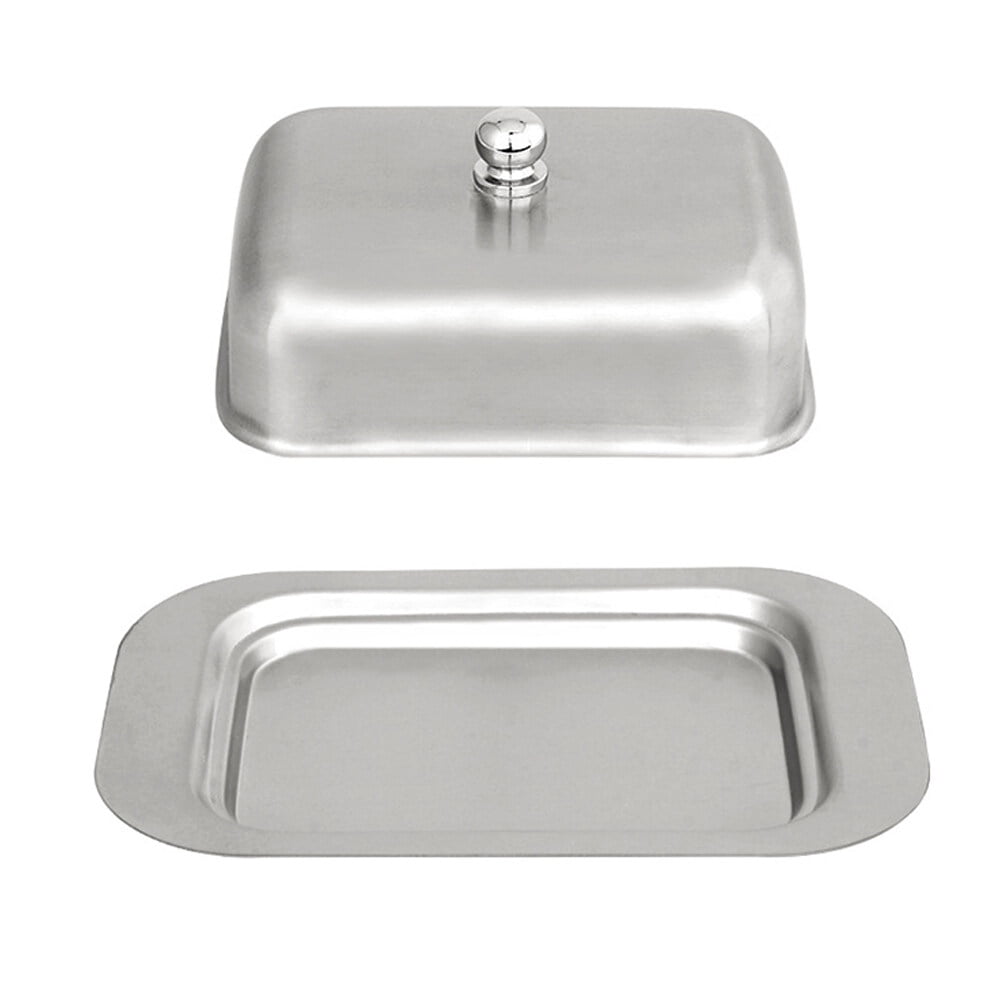 Butter Dish with Lid Cover Stainless Steel Butter Keeper Cover Butter ...