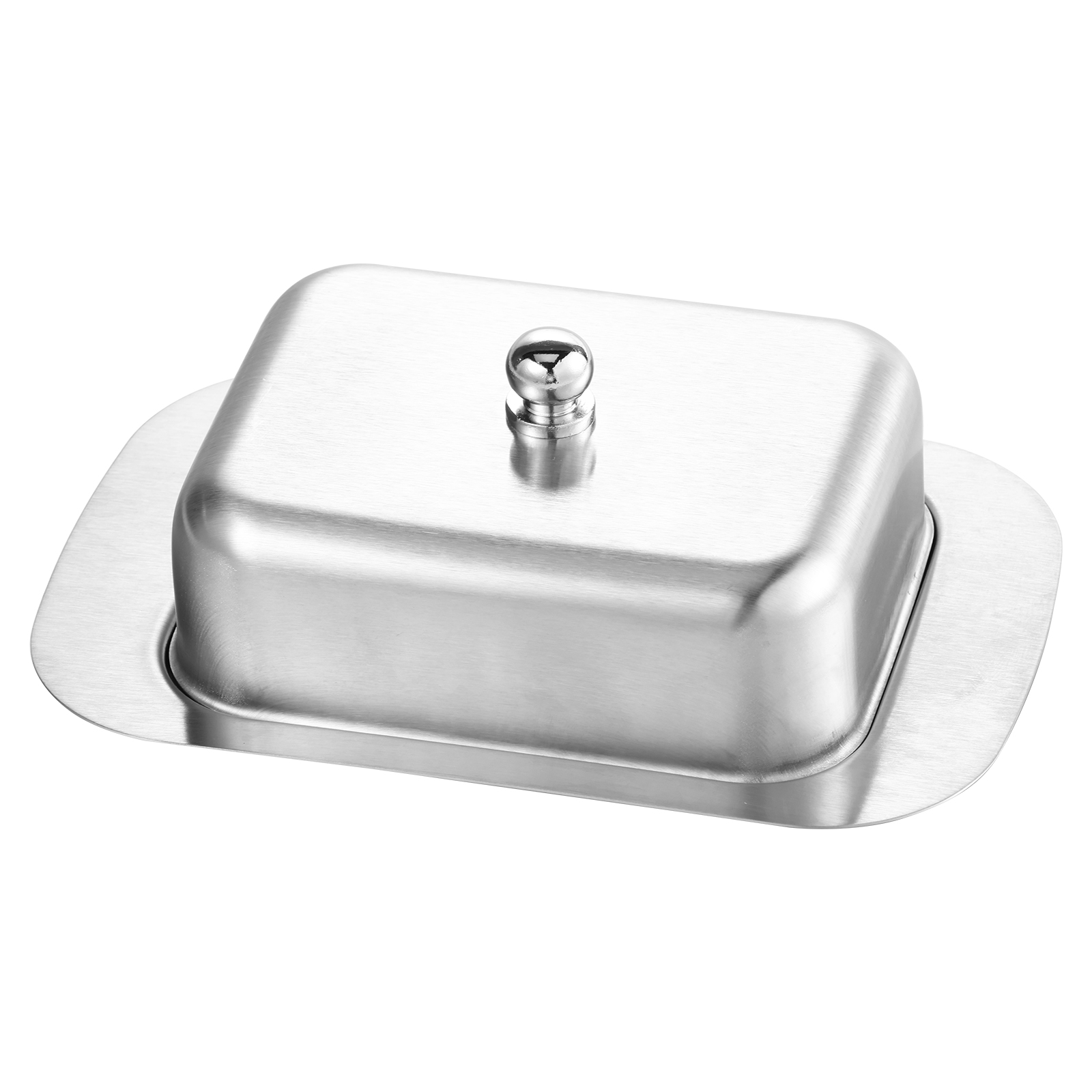 Butter Dish with Lid Stainless Steel Butter Tray Sturdy Cheese Holder ...