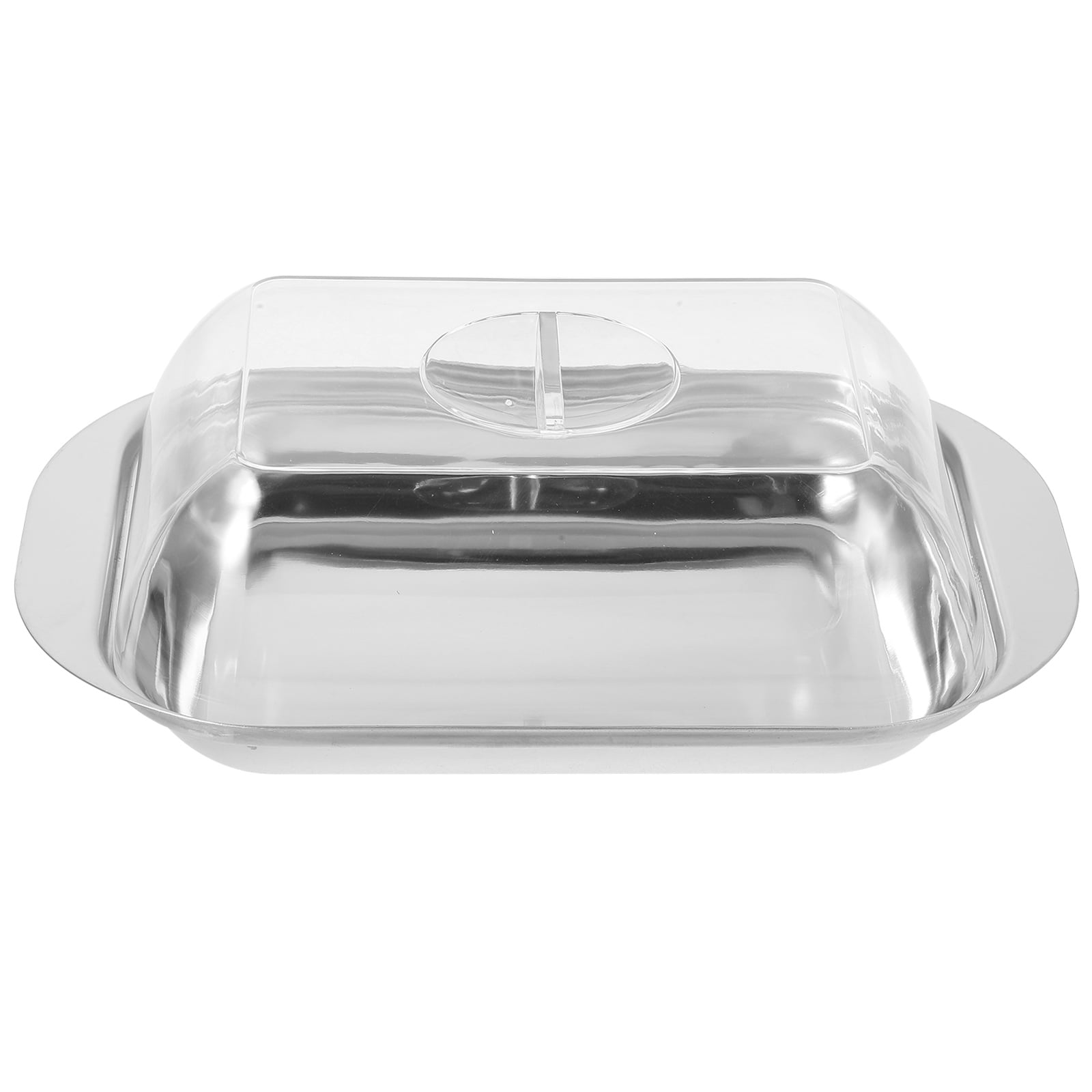 Butter Dish Stainless Steel Holder with Lid Cutlery Cover Tray Keeper ...