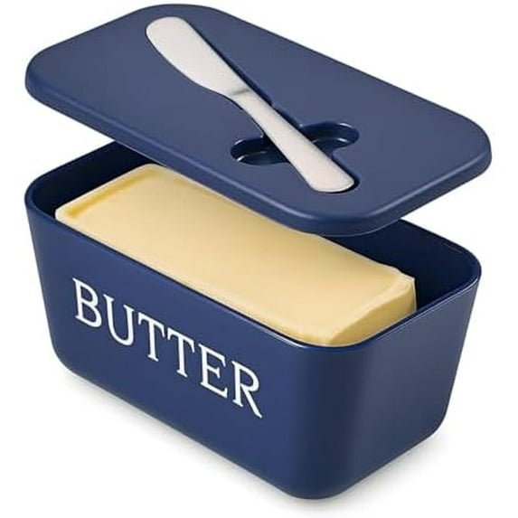 Butter Dish With Lid And Knife,BPA Free Food Grade Plastic Butter ...