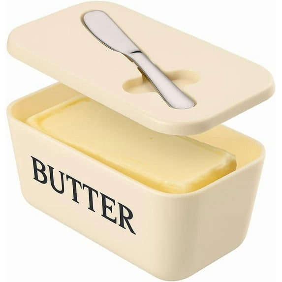 Butter Dish With Lid And Knife For Kitchen Coutertop,Food Grade PP ...