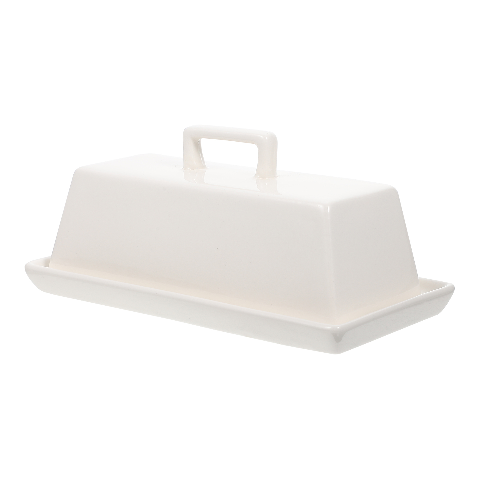 ifundom Ceramic Airtight Butter Dish with Lid White Covered Butter ...