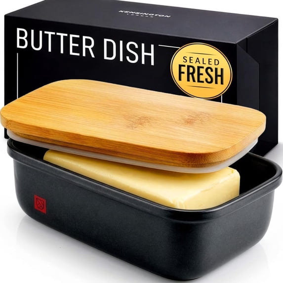 Butter Dish with Lid - Countertop & Fridge Butter Keeper, Container ...