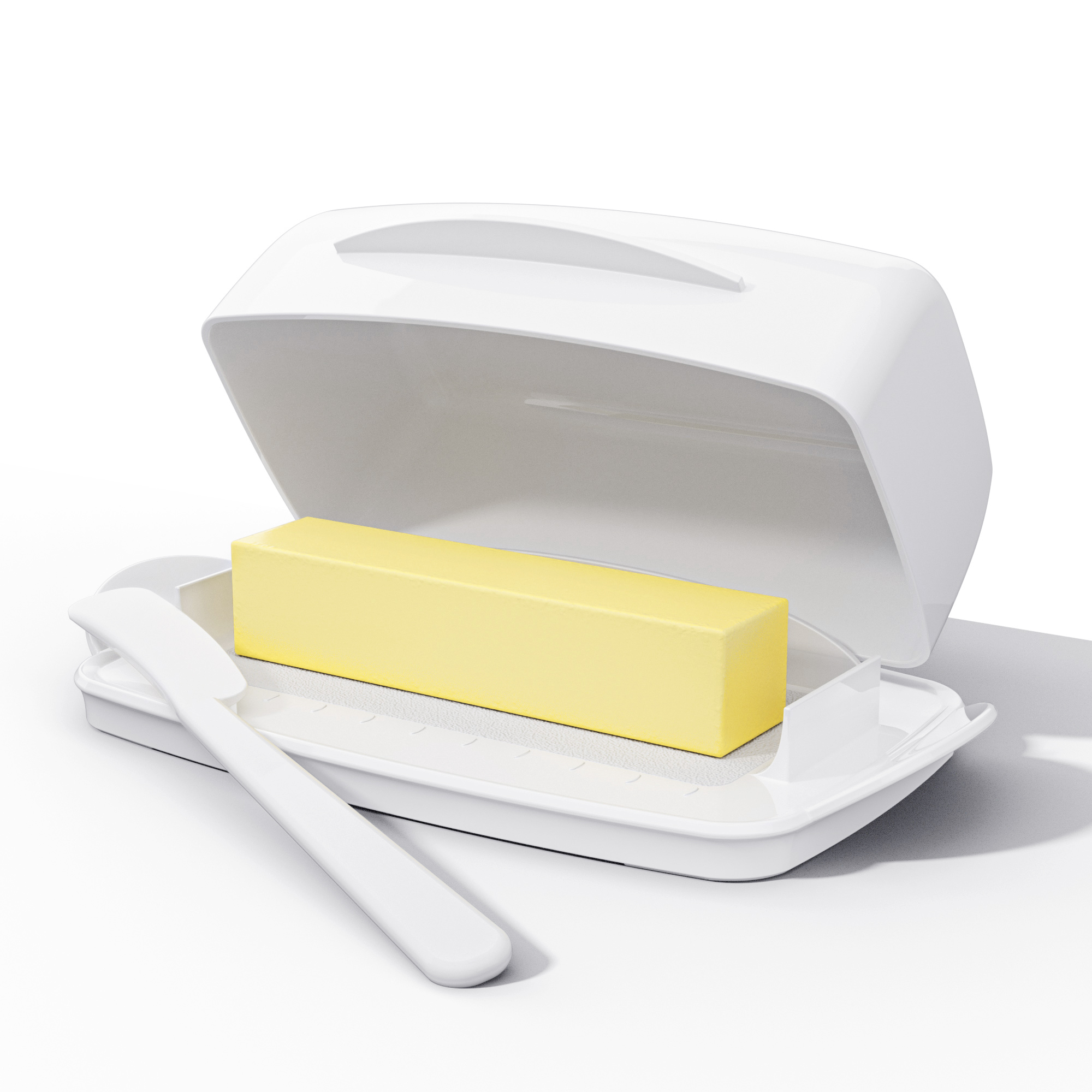 Butter Dish with Clear Lid for Countertop Flip Top Butter Dishes ...