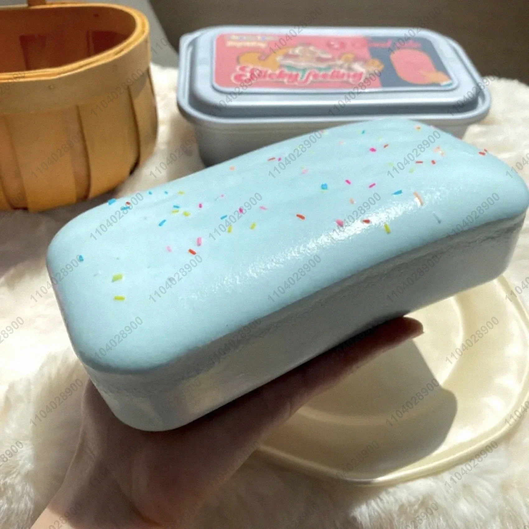 Butter Ice Cream Sticky Box Cake Squishy Toy Slow Rising Fidget Squeeze ...