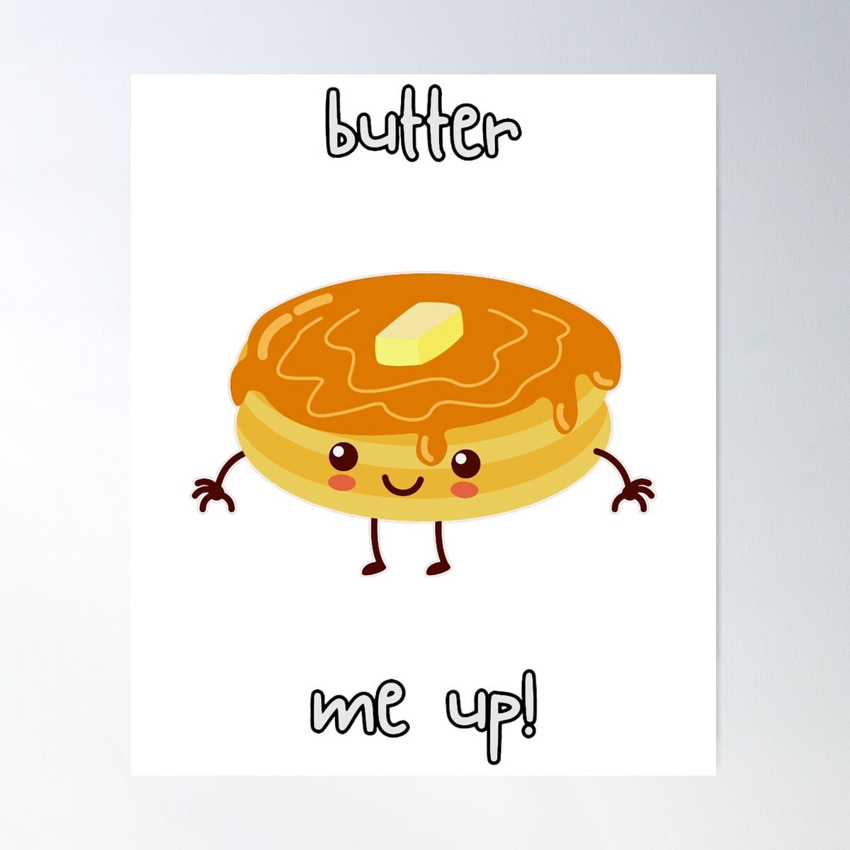 Butter Me Up! Angry Chef Kawaii Food Animal Poster Wall Art, Modern ...
